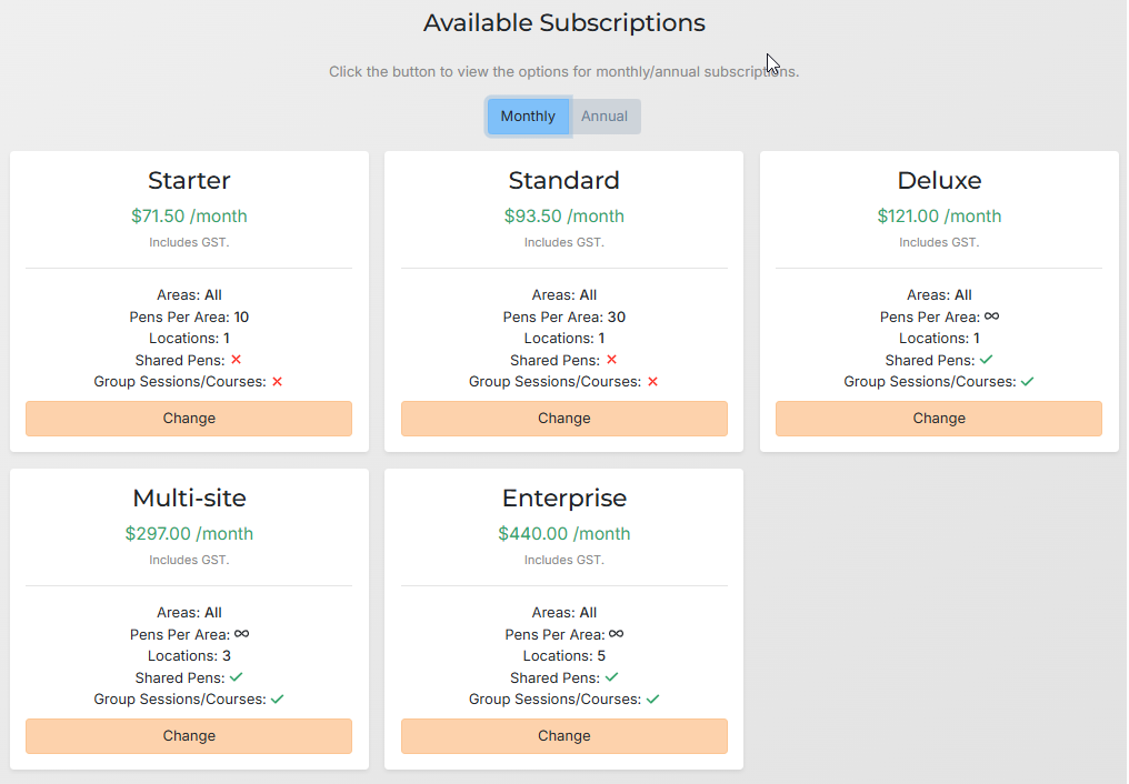 Subscription – Pet Manager