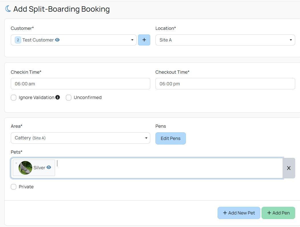 Adding Split-Boarding Bookings - Bookings that Move Between Pens During ...