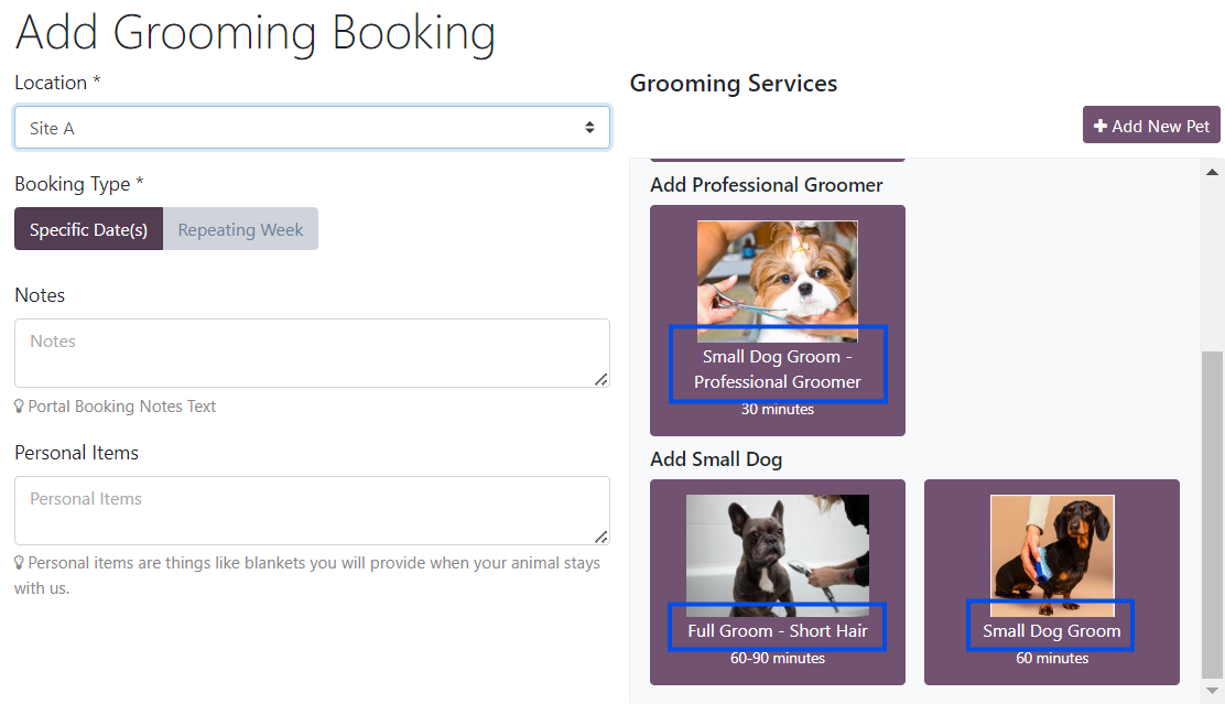 Grooming Services – Pet Manager
